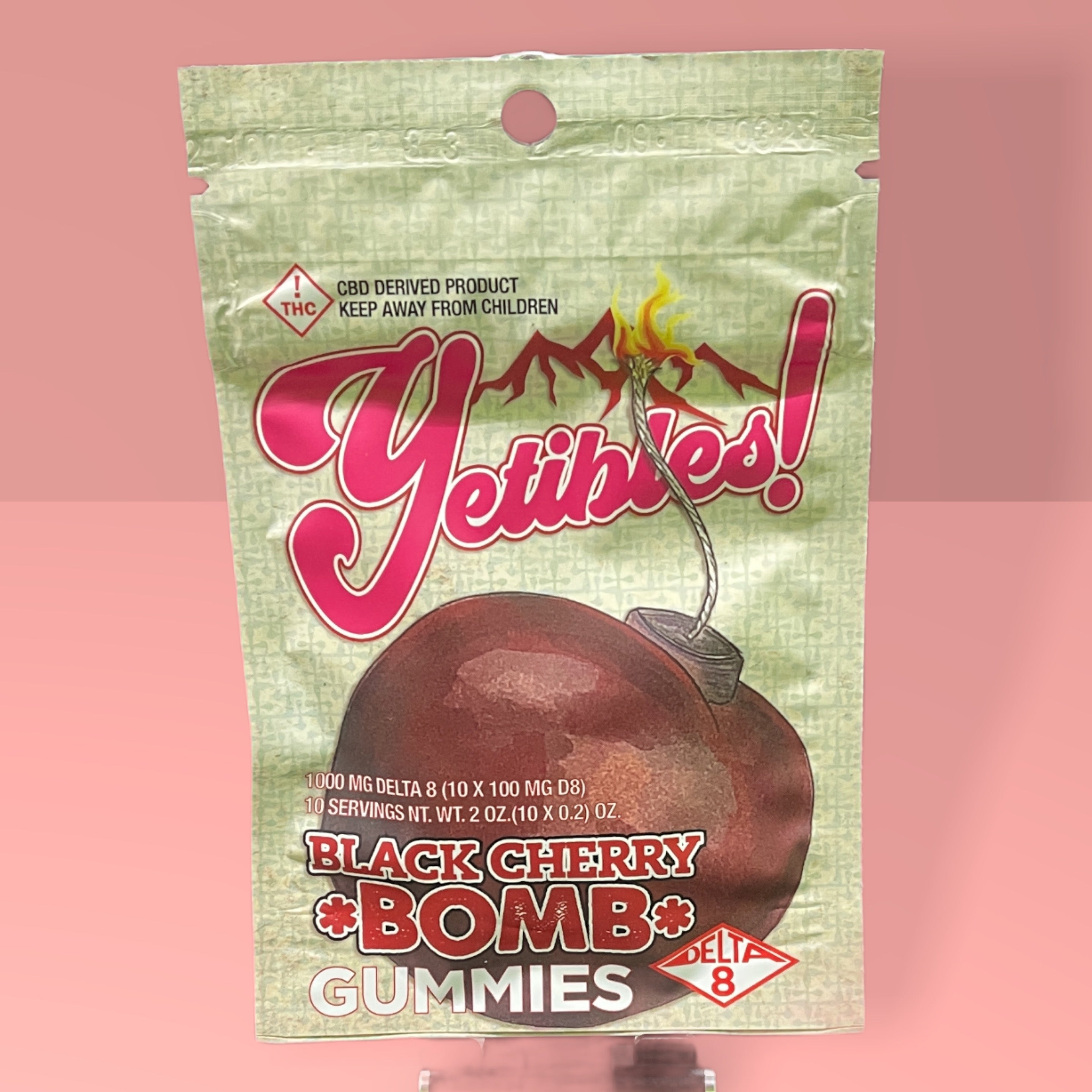 YETIBLES DELTA 8 THC BLK CHERRY BOMB GUMMIES 1000mg | The Holistic Hub