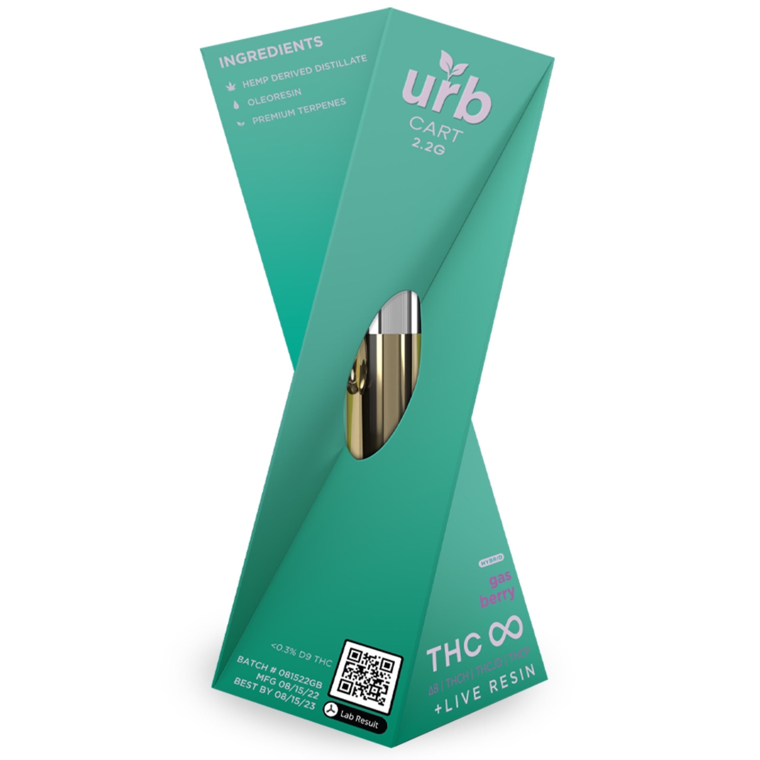 URB THC INFINITY LIVE RESIN 2.2G CART - GAS BERRY HYBRID | The Holistic Hub